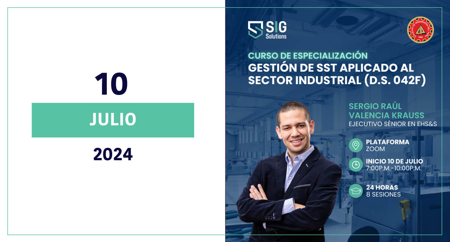 Gestión de SST Aplicado al Sector Industrial (D.S. 042F) – SIG Solutions